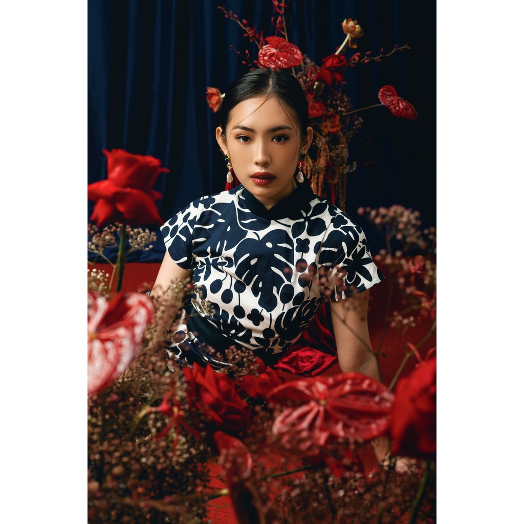 Jual TROPICO - Mandarin Peony Cheongsam - Qipao Dress - Batik inspired ...