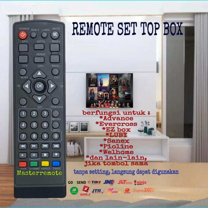 Jual REMOT REMOTE SET TOP BOX ADVANCE / PIOLINE / WELHOME / LUBY NEW ...