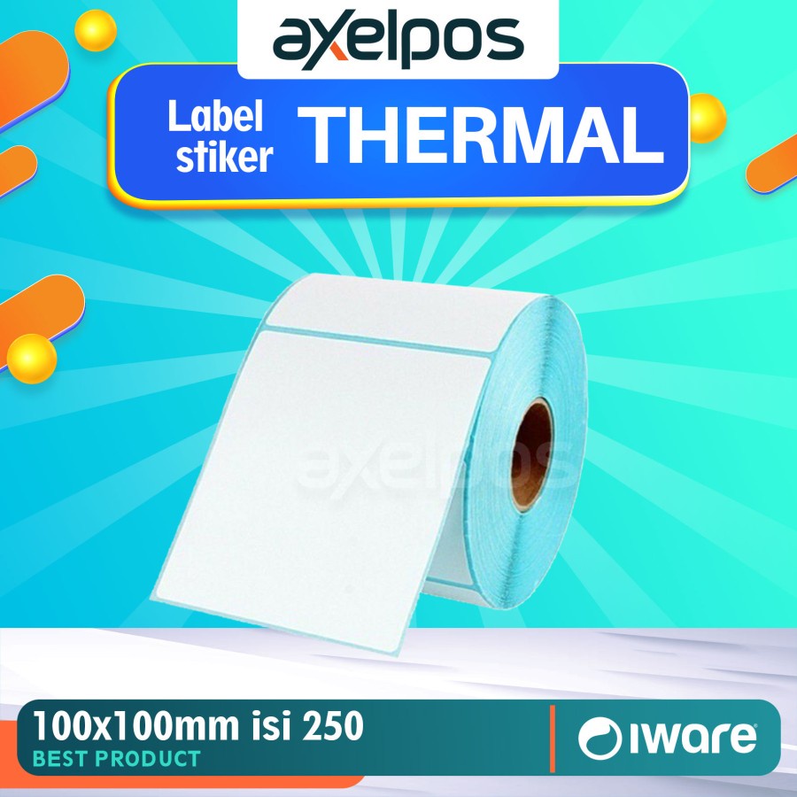 Jual LABEL BARCODE 100 x 100 mm KERTAS STICKER DIRECT THERMAL 100x100 mm | Shopee Indonesia