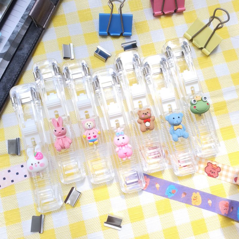 Jual paper clip kertas klip aesthetic stapler transparant aesthetic ...