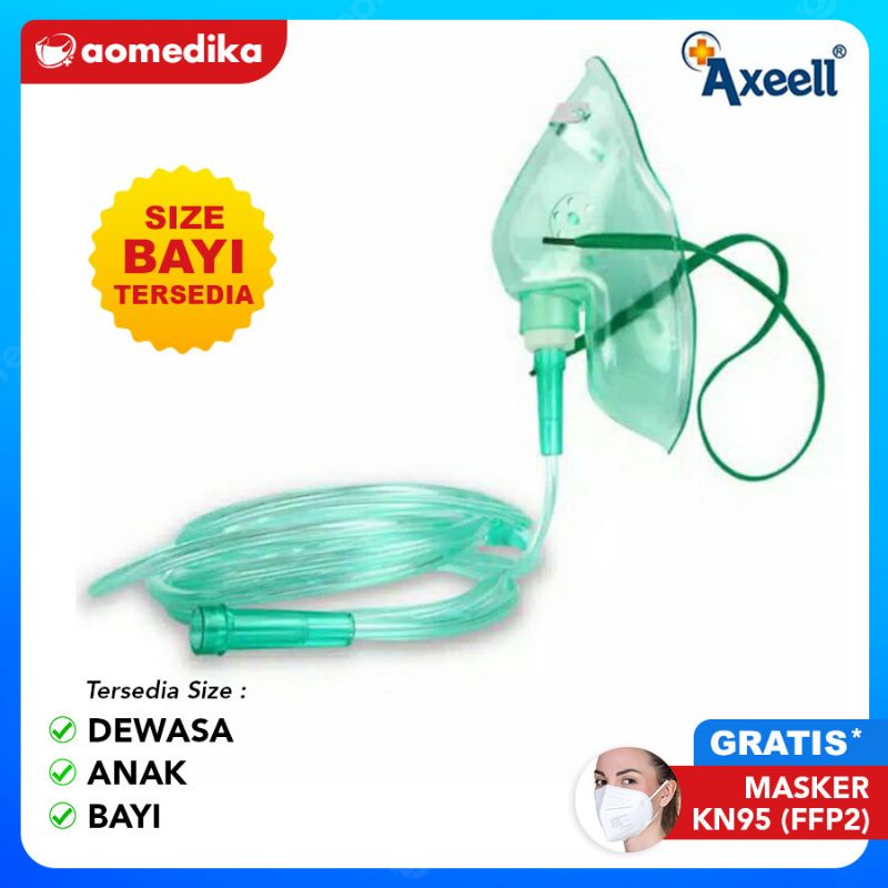 Jual Masker Oksigen - Oxygen Mask Rebreathing Dewas/Anak/Bayi/Elongted ...
