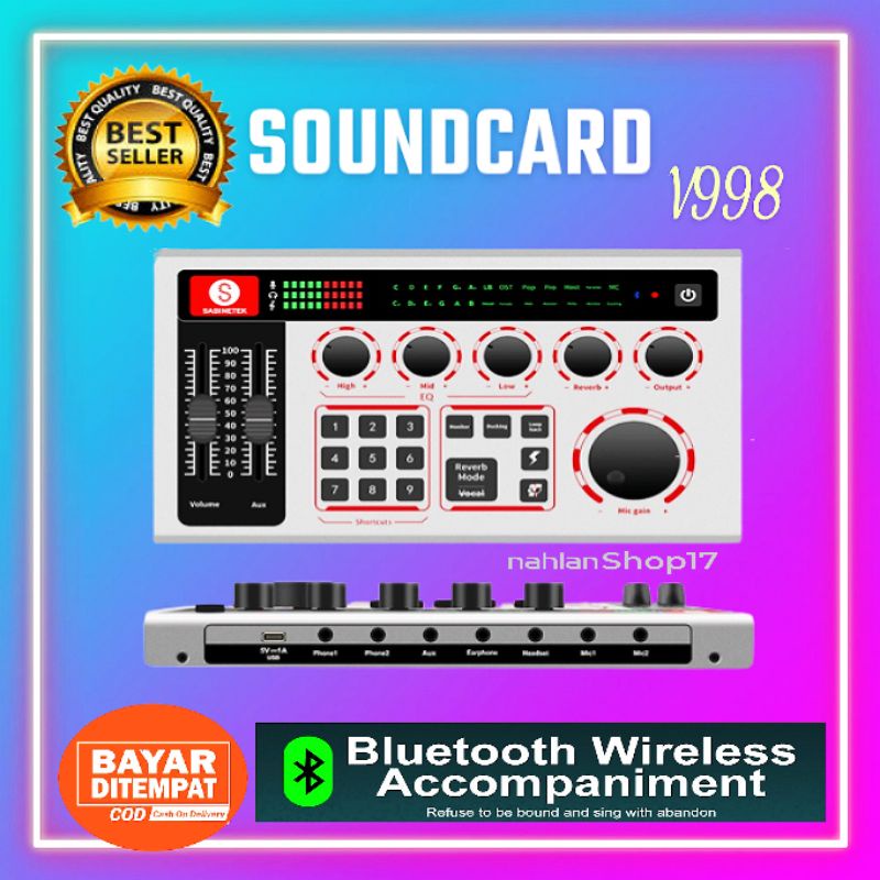 Jual SOUNDCARD V998 BLUETOOTH AUDIO USB EXTERNAL SOUND CARD / AUDIO ...