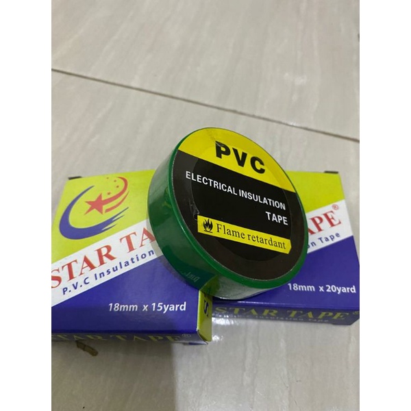 Jual ISOLASI LISTRIK STAR TAPE 18 MM x 15 YARD ISOLASI LISTRIK PVC ...
