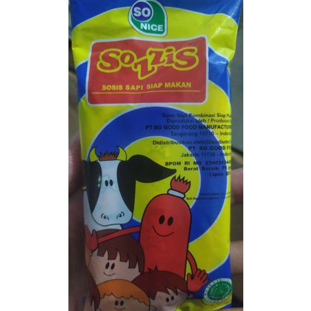 Jual Sozzis So Nice Sosis Sapi Siap Makan 75g (3pc @25g) | Shopee Indonesia