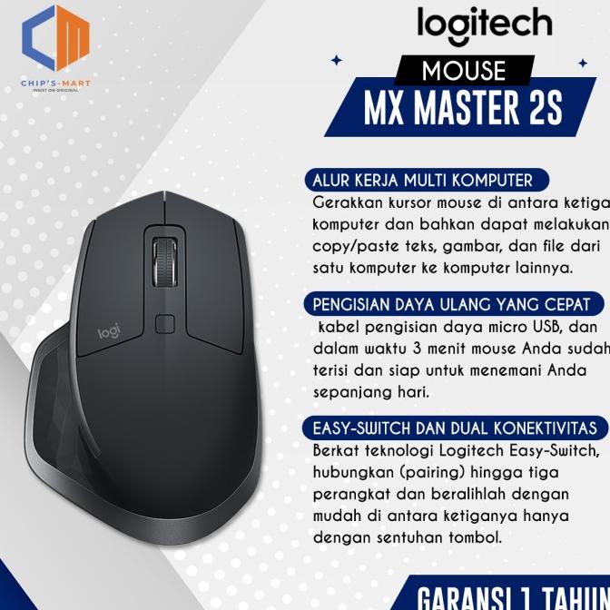 Jual Logitech MX Master 2S / mouse wireless / original / garansi 1 tahun | Shopee Indonesia