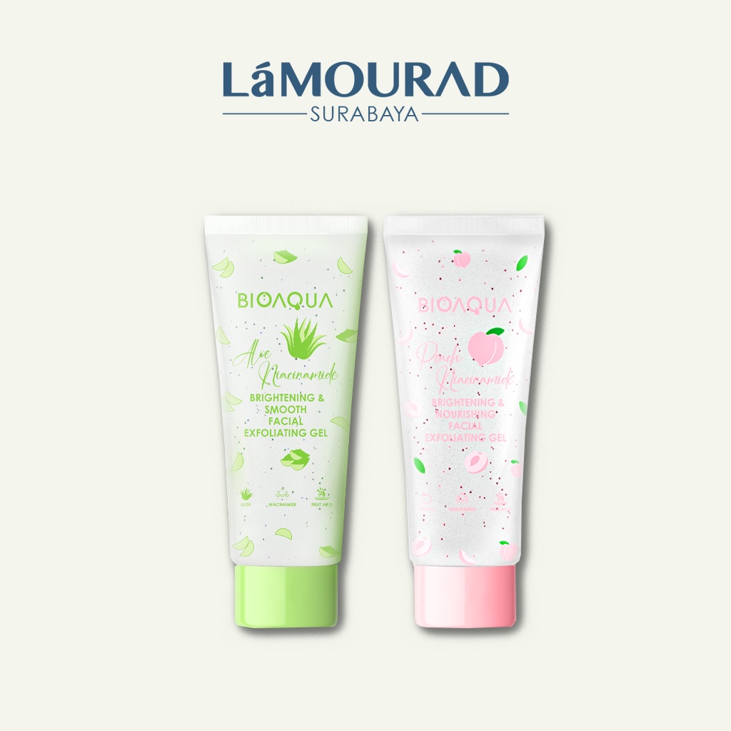 Jual BIOAQUA Scrub Wajah Peeling Gel Niacinamide Brightening & Smooth ...