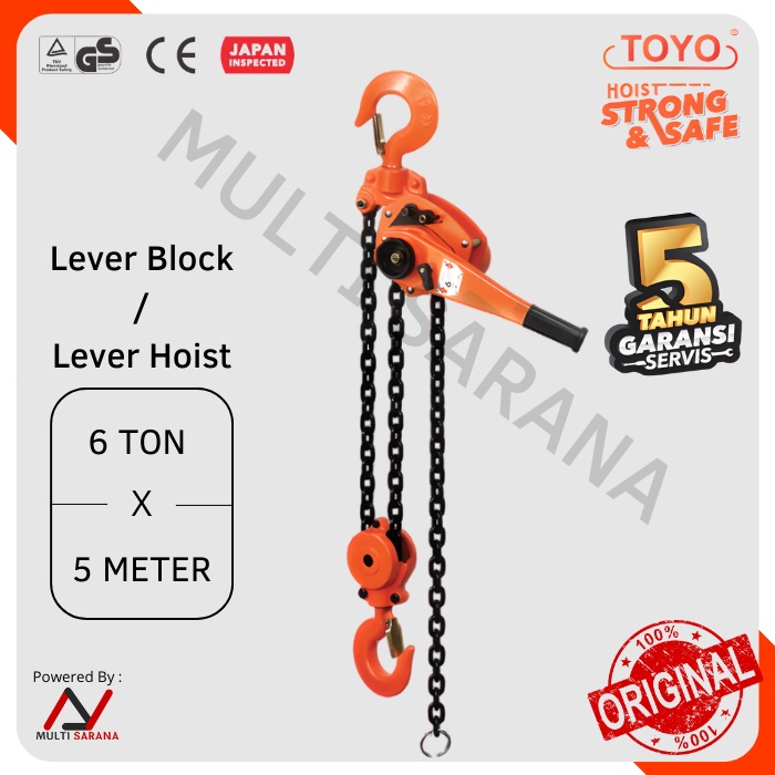 Jual Lever Block/Lever Hoist Toyo 6 Ton X 5 Meter | Shopee Indonesia