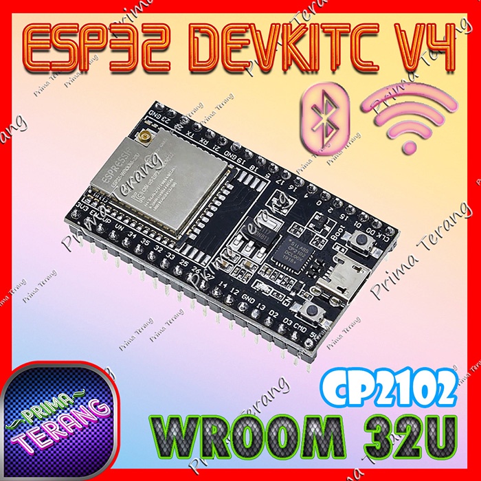 Jual ESP32 WROOM ESP-32U Wifi Bluetooth IoT CP2102 DevKitC V4 ESP32U Board | Shopee Indonesia