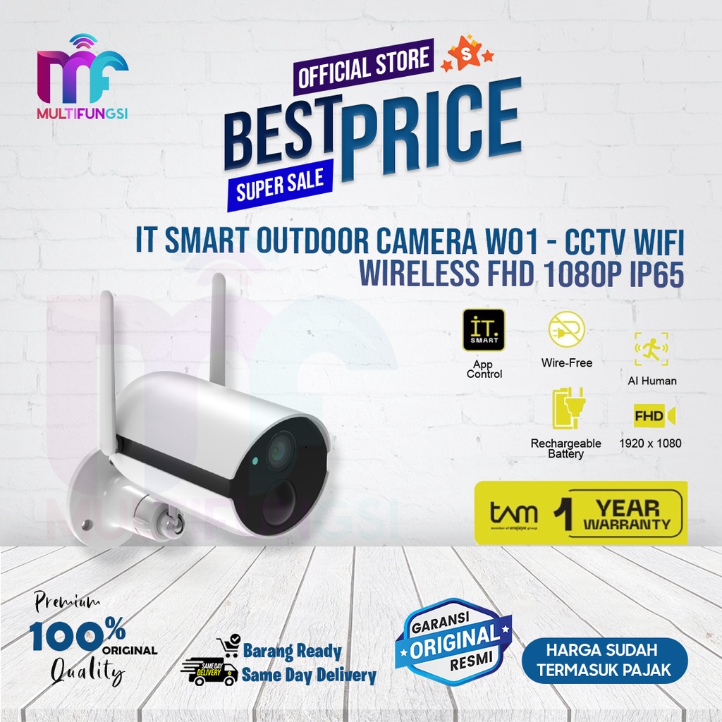 Jual IT Smart Outdoor Camera W01 - CCTV Wifi Wireless FHD 1080P IP65 ...