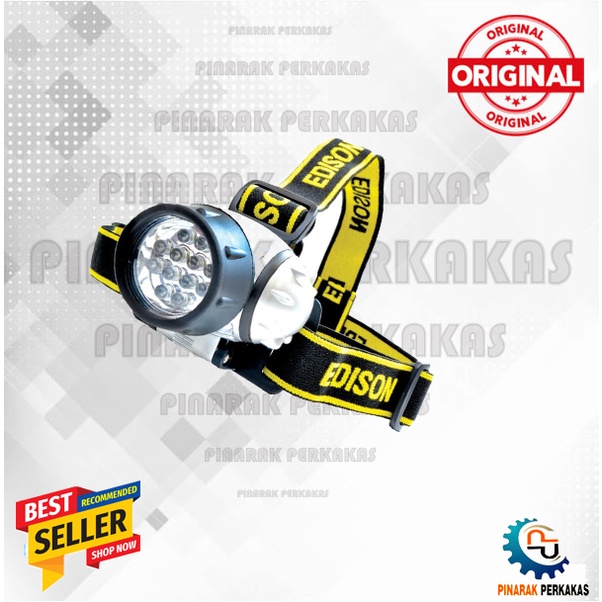 Jual Edison.EDI9045060K EHT012 - Four Mode 12 LED Headband Torch ...