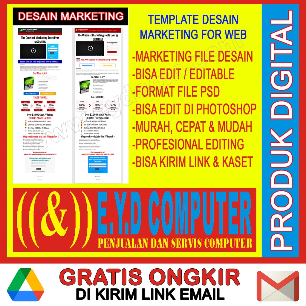 Jual DESAIN MARKETING UNTUK WEBSITE KOLEKSI TEMPLATE DESIGN GRAFIS ...