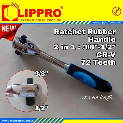 Jual Shock Gagang Rachet Kombinasi Lippro 1/2 Dan 3/8 Heavy Duty Handle ...