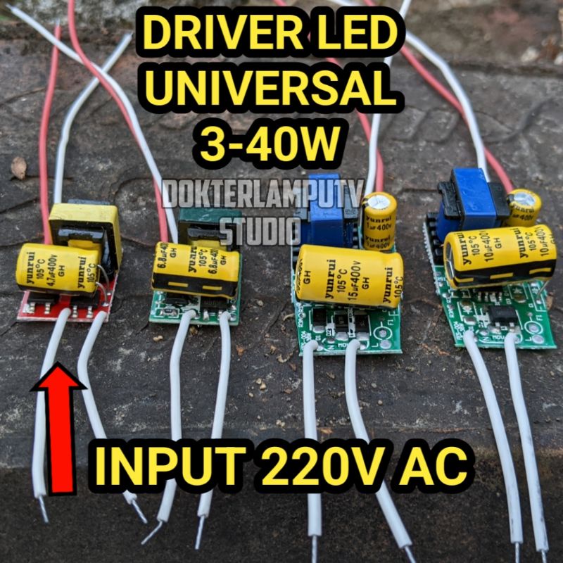 Jual DRIVER LED UNIVERSAL 2-40W INPUT 220V UNTUK PROJEK SERVIS LAMPU ...