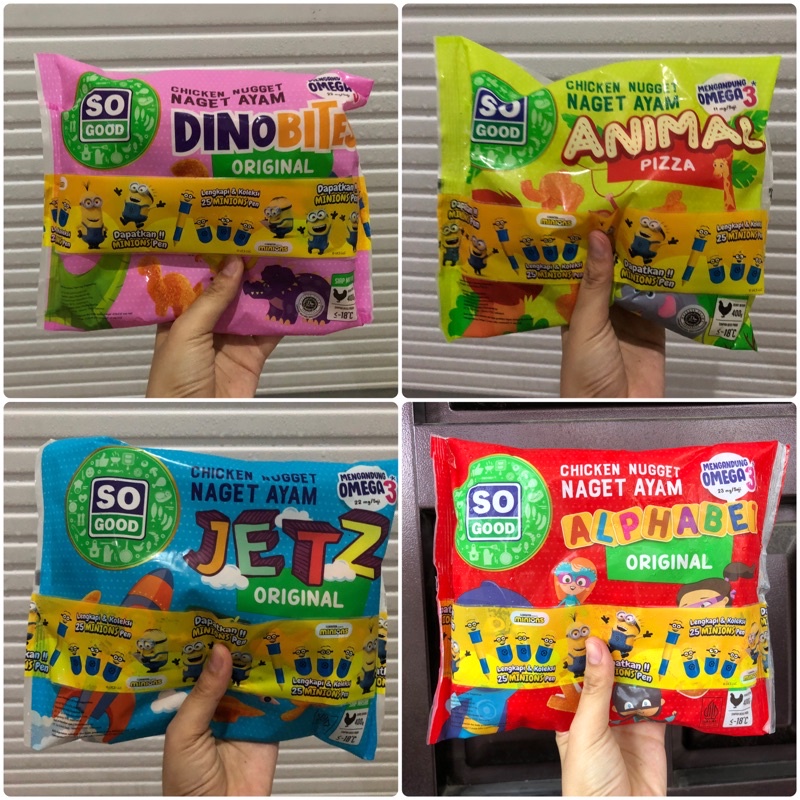 Jual So Good Chicken Nugget Alphabet Dino Jetz Animal 400gr | Shopee ...