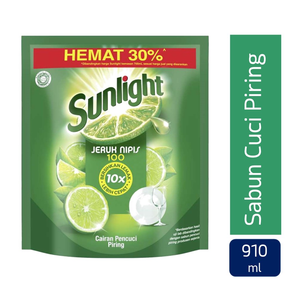 Jual Sunlight Sabun Cuci Piring Dishwash Jeruk Nipis 10X Bersihkan Lemak Lebih Cepat 910ML ...