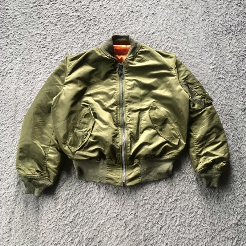 Jual VINTAGE ALPHA INDUSTRIES MA-1 REVERSIBLE BOMBER JACKET | Shopee Indonesia