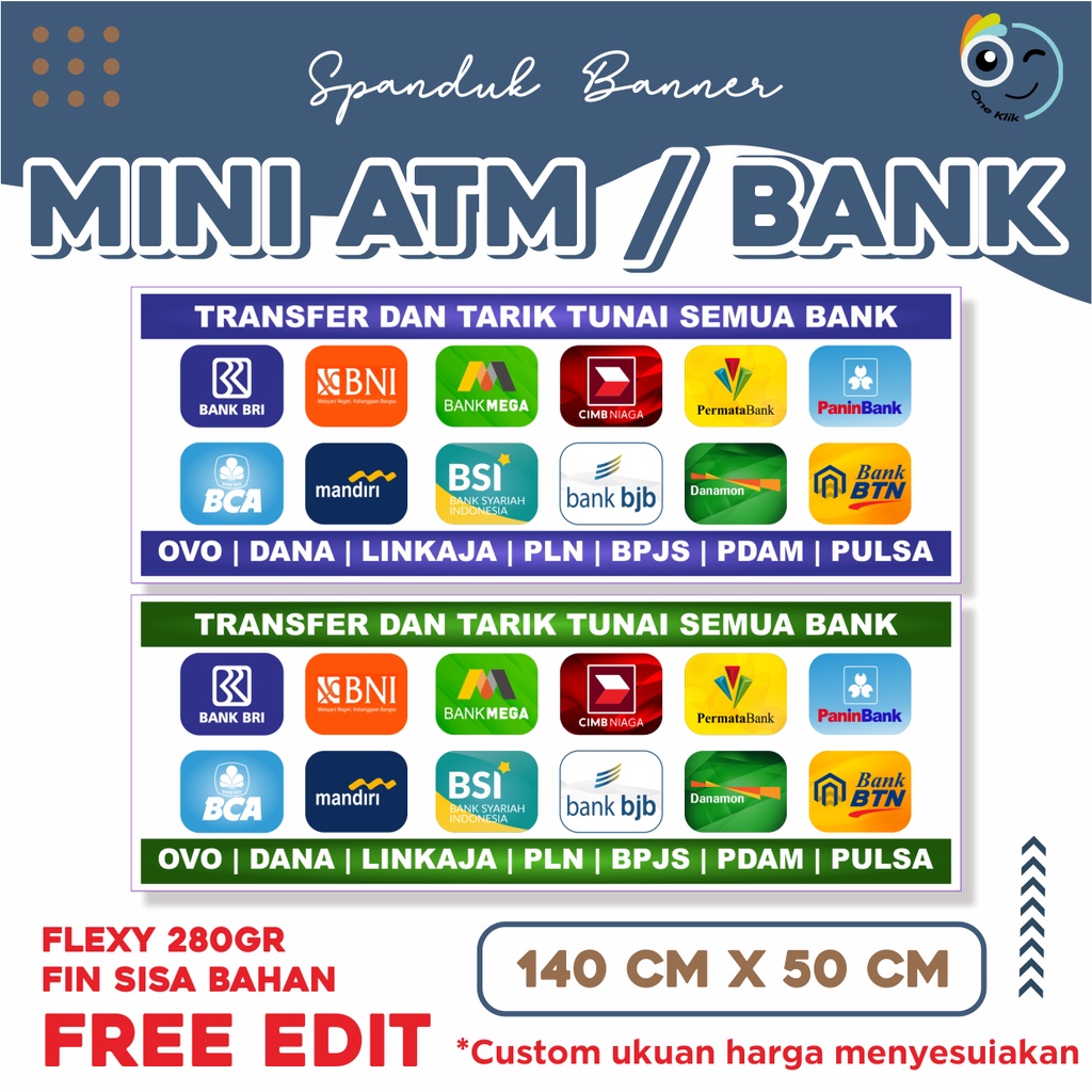 Jual Spanduk Banner model ATM Mini / Spanduk Brilink / Spanduk Transfer ...