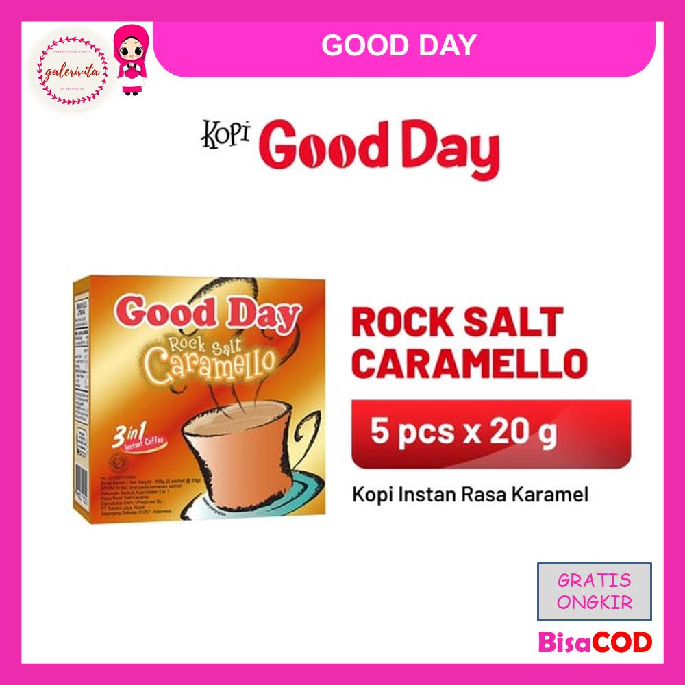 Jual Good Day Rock Salt Caramello 1 Dus ( Isi 5 Pcs x 20 Gram ...