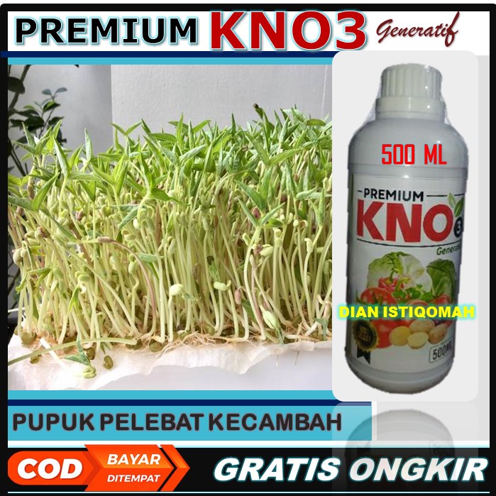 Jual (PROMO) 500 ML KNO 3 Premium PUPUK KALIUM Organik CAIR Pelebat Kecambah Subur dan Berbuah ...
