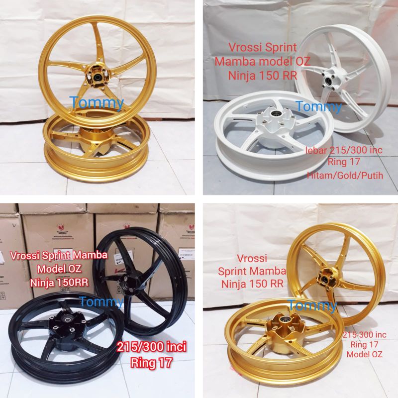 Jual Velg Ninja 150 RR R SS Vrossi Rossi sprint mamba model oz Kawasaki ...