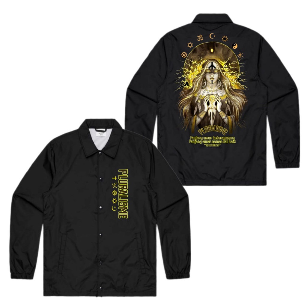 Jual Sparkling Official Coach Jacket Pluralisme Keberagaman Hitam Keren ...