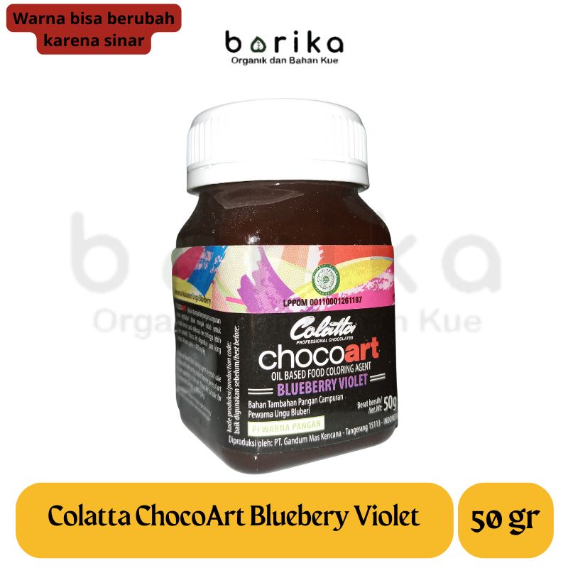 Jual Colatta ChocoArt Blueberry Violet Oil Based Food Coloring Agent 50 ...