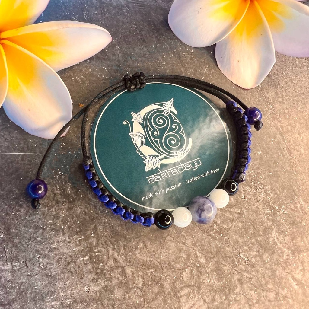Jual CAKRADAYU Gelang Zodiac LIBRA Batu Sodalite Dan Batu Fosfor ...