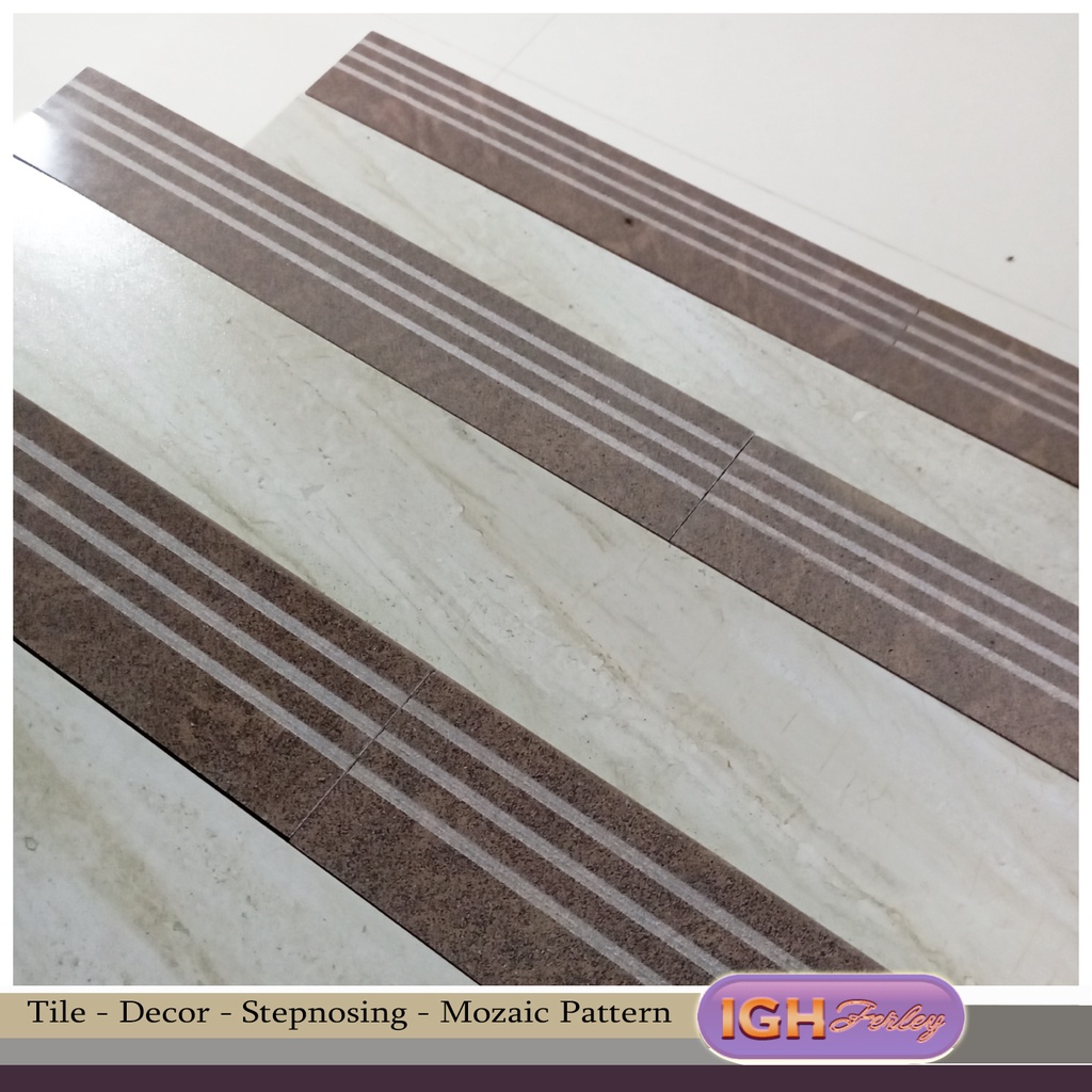 Jual Stepnosing Granit 10x60 Coklat Bintik Glossy Lantai Tangga Anti ...