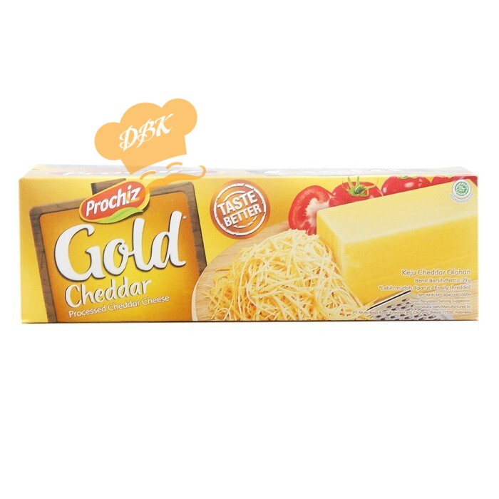 Jual Prochiz Gold 2kg KEJU CHEDDAR CHEESE BLOK | Shopee Indonesia