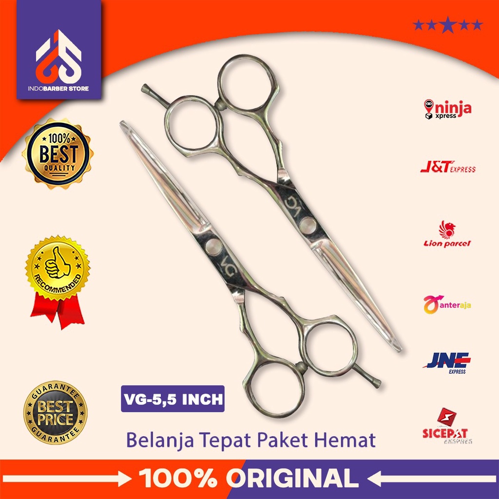 Jual Gunting Potong VG 5.5 Inch Alat Cukur Pangkas Rambut Barbershop ...