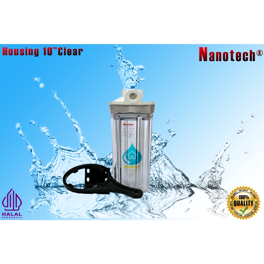 Jual housing filter air 10'' Nano, 1/2, 1/4,3/4,1 (HARGA UNTUK 1 buah ...