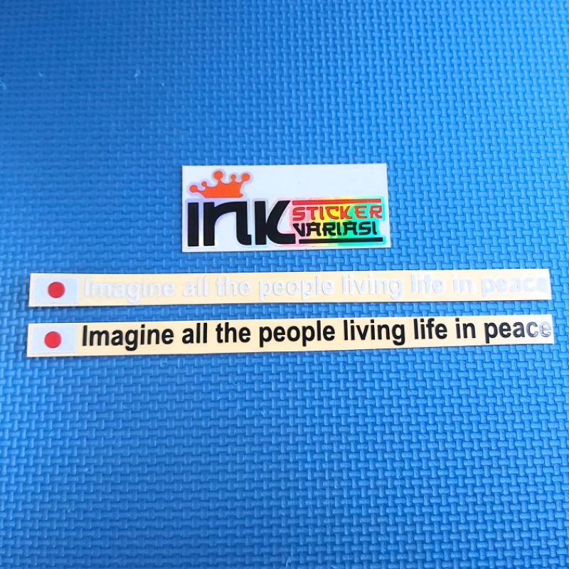 Jual STICKER IMAGINE ALL THE PEOPLE CUTTING | Shopee Indonesia