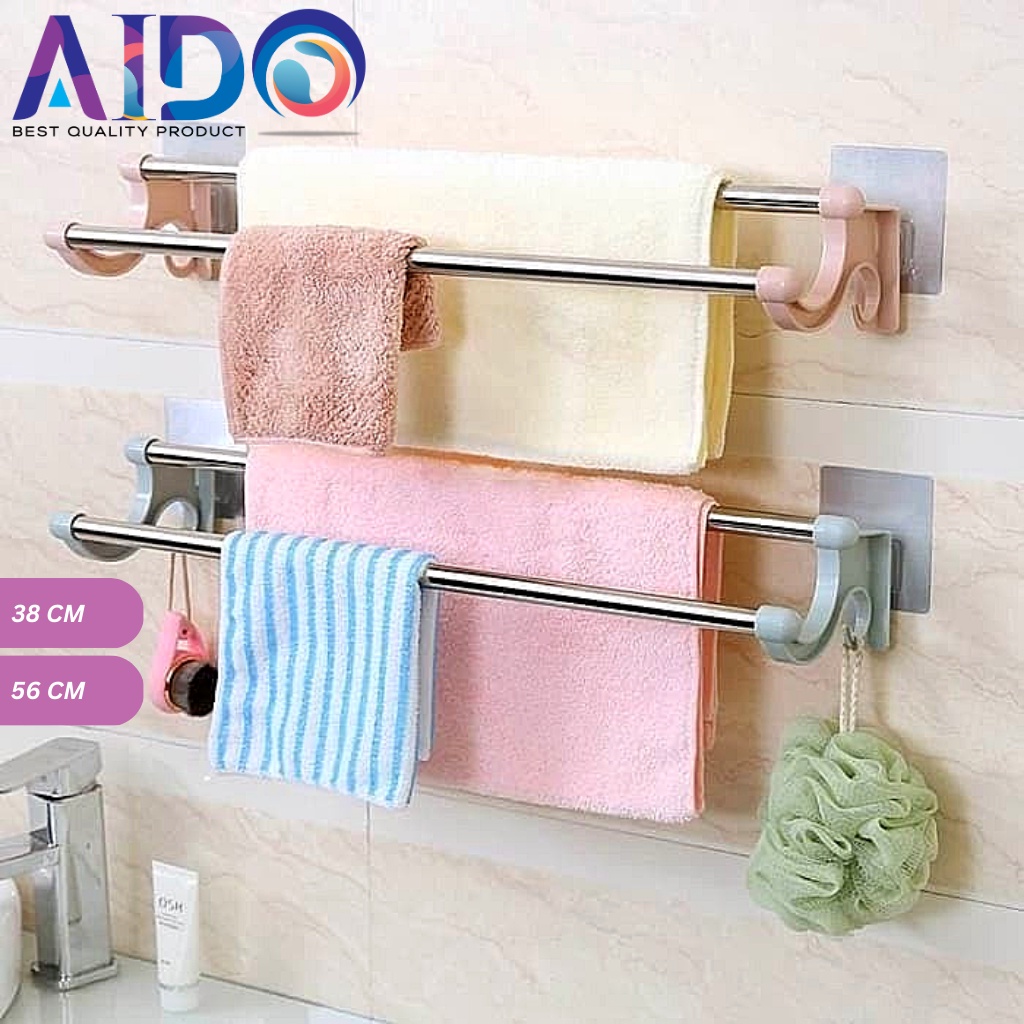 Jual Gantungan handuk jemuran handuk tempel kamar mandi gantungan ...