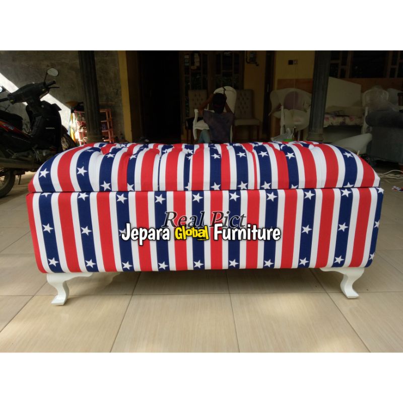 Jual Kursi sofa box storage america duco ( kursi box stool, kursi bench ...