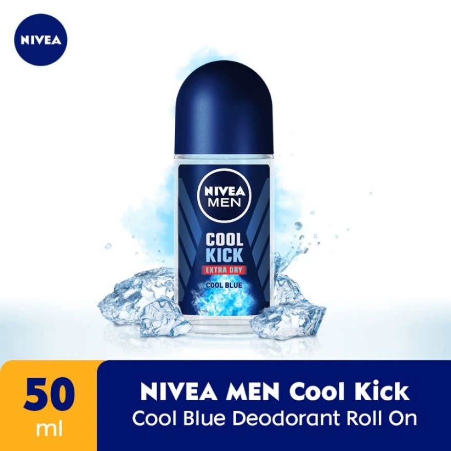 Jual NIVEA Men Cool Kick Extra Dry Cool Blue Roll ON 50ml | Shopee Indonesia