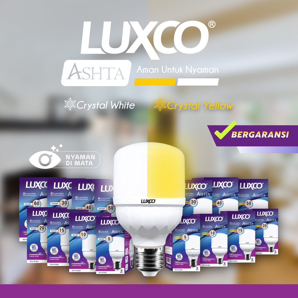 Jual GARANSI 1 TAHUN LAMPU LED LUXCO 5-60WATT TBULB KUALITAS SETARA HANNOCH, SNI KUALITAS ...