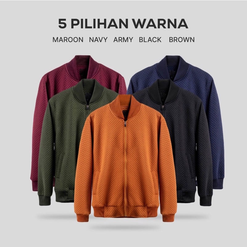 Jual Jaket Comfy Pria Tebal Premium Jaket Pria Comfy Bomber Jacket ...
