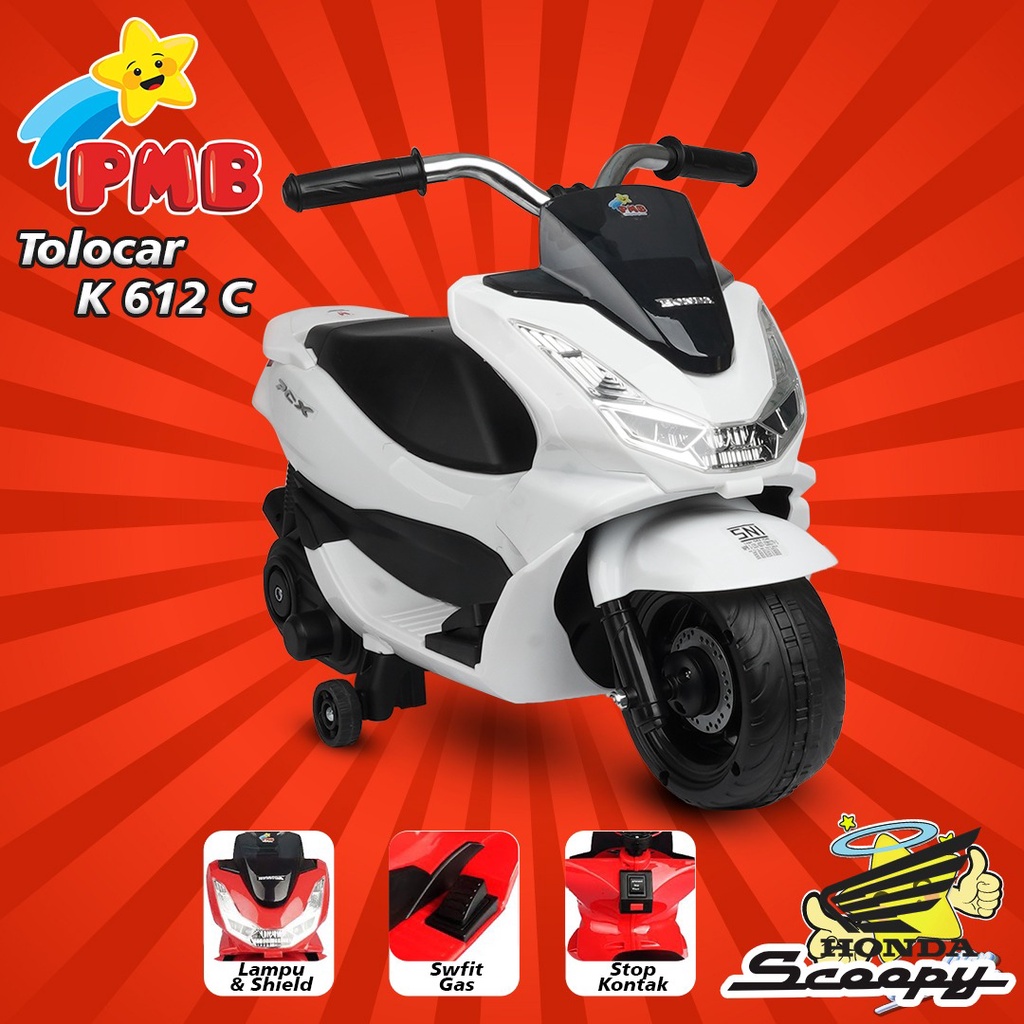 Jual Mainan Anak Motor Aki Mini PCX mini PMB K 612 C // PCX mini Anak ...