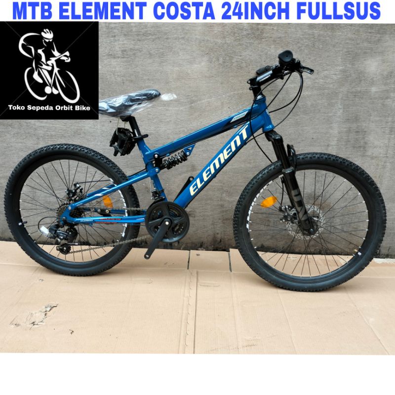 Jual Sepeda Gunung MTB ELEMENT COSTA 24Inch Fullsus 3X8Sp | Shopee Indonesia