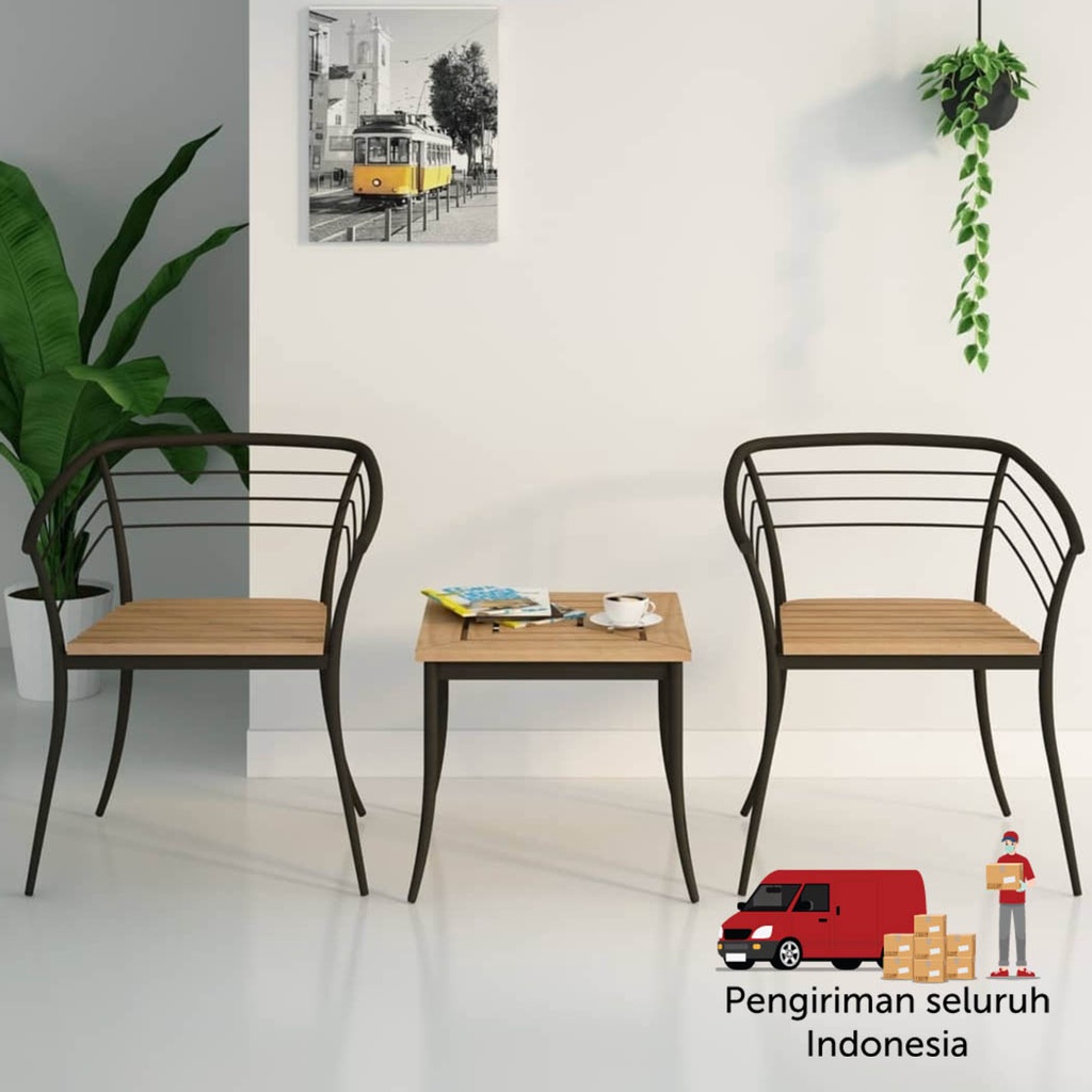 Jual Kursi meja teras taman balkon minimalis set besi LUAR BANDUNG ...