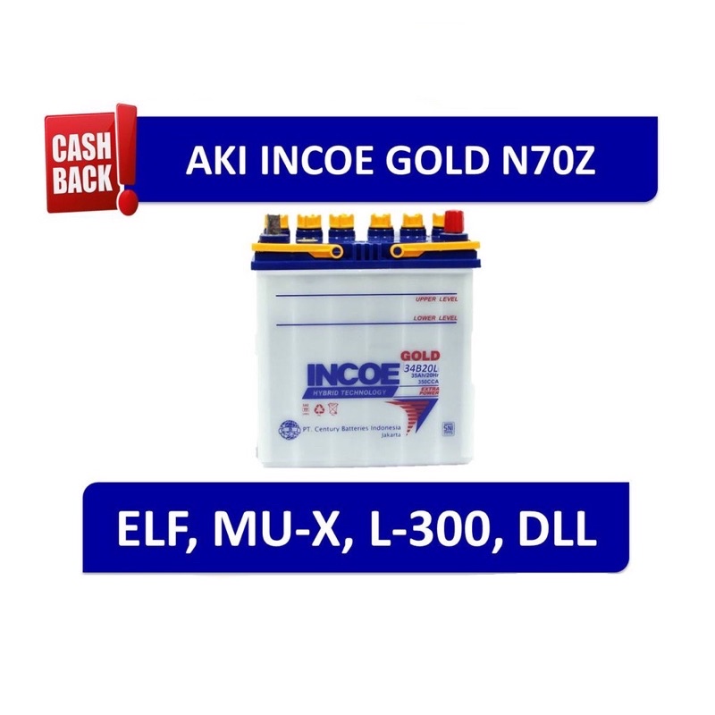Jual Aki Mobil Incoe Gold INGO-N70Z ELF, MU-X, L-300, DLL | Shopee ...