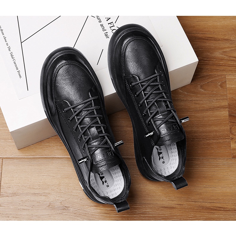 Jual Sepatu sneakers model kulit terbaru VERIO BR-567 sepatu hitam ...