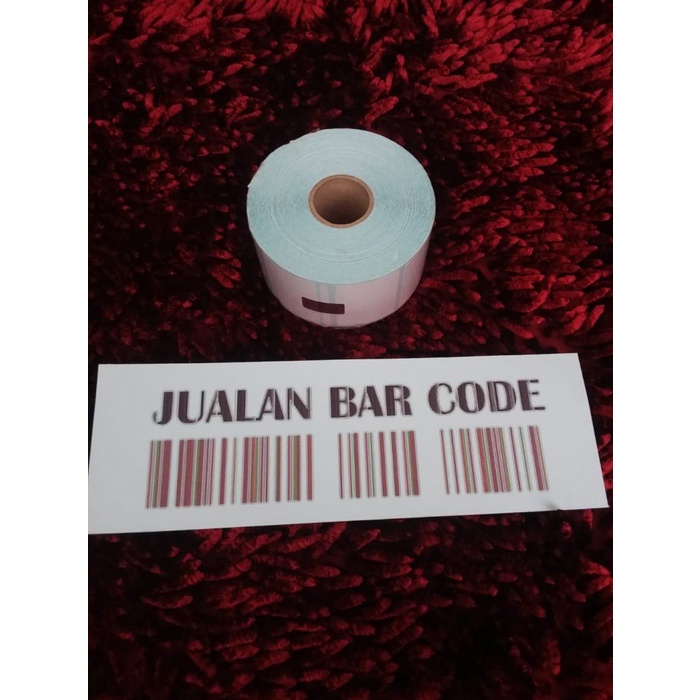 Jual KERTAS STIKER LABEL SEMICODE UK 4 CM X 3 CM , 1 LINE, CORE 1 INCH | Shopee Indonesia