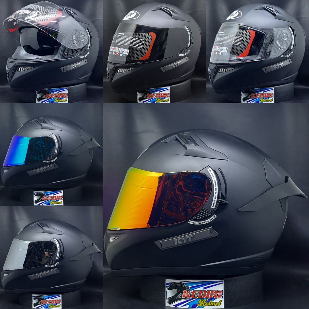 Jual Helm KYT K2 Rider Solid Polos full face white hitam doff gloss ...