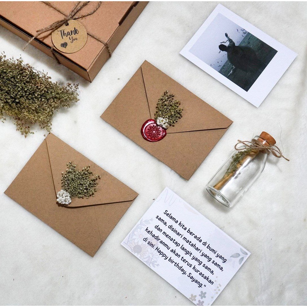 Jual Amplop Gift Rustic dried flower A6 11x16 cm / Amplop rustik ...
