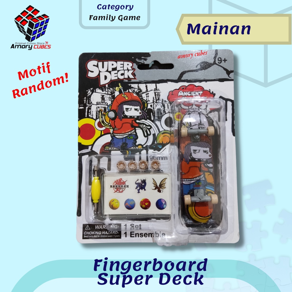 Jual Mainan Tangan Fingerboard Skateboard untuk Jari ( SUPER DECK ...