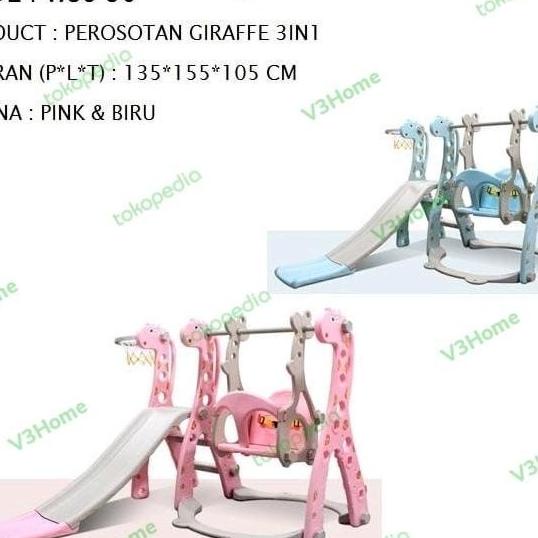 Jual Mainan Prosotan Ayunan Anak | Perosotan Dino 3 In 1 | Playground ...
