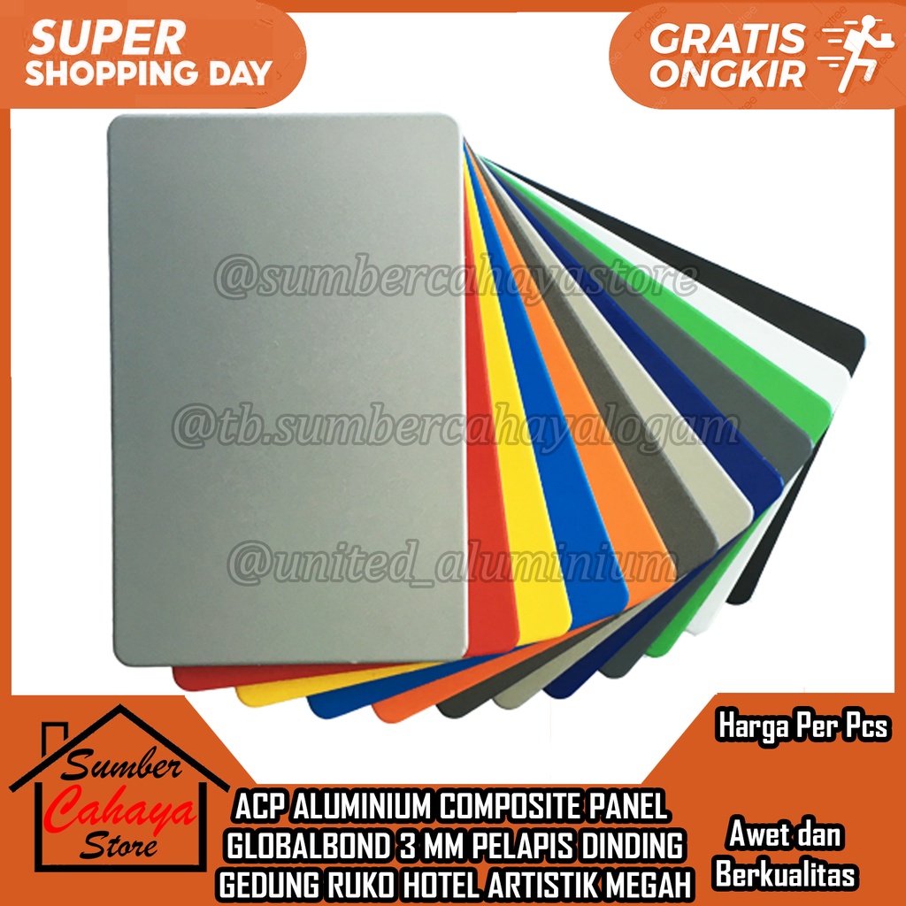 Jual [Instant] Alumunium Composite Panel Globalbond ACP 3mm 3 mm Aluminium Almunium Alminium ...