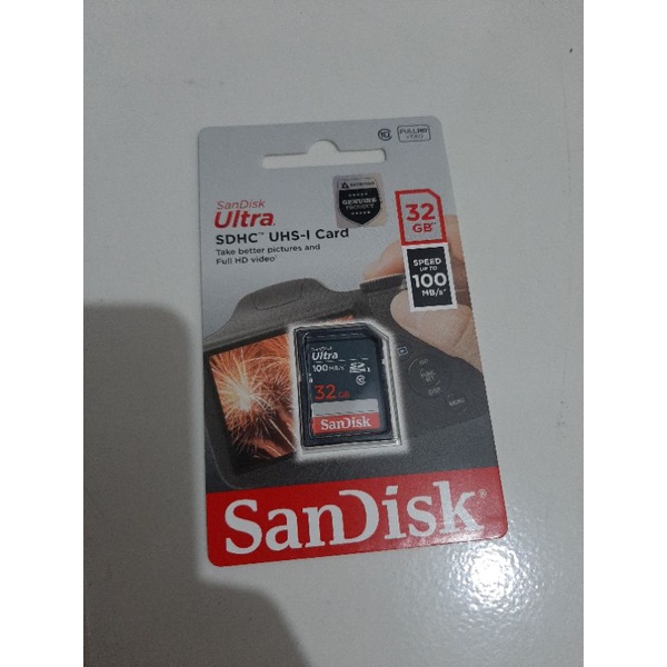 Jual memory camera sd card sandisk 32gb class 10 100mbps original ...