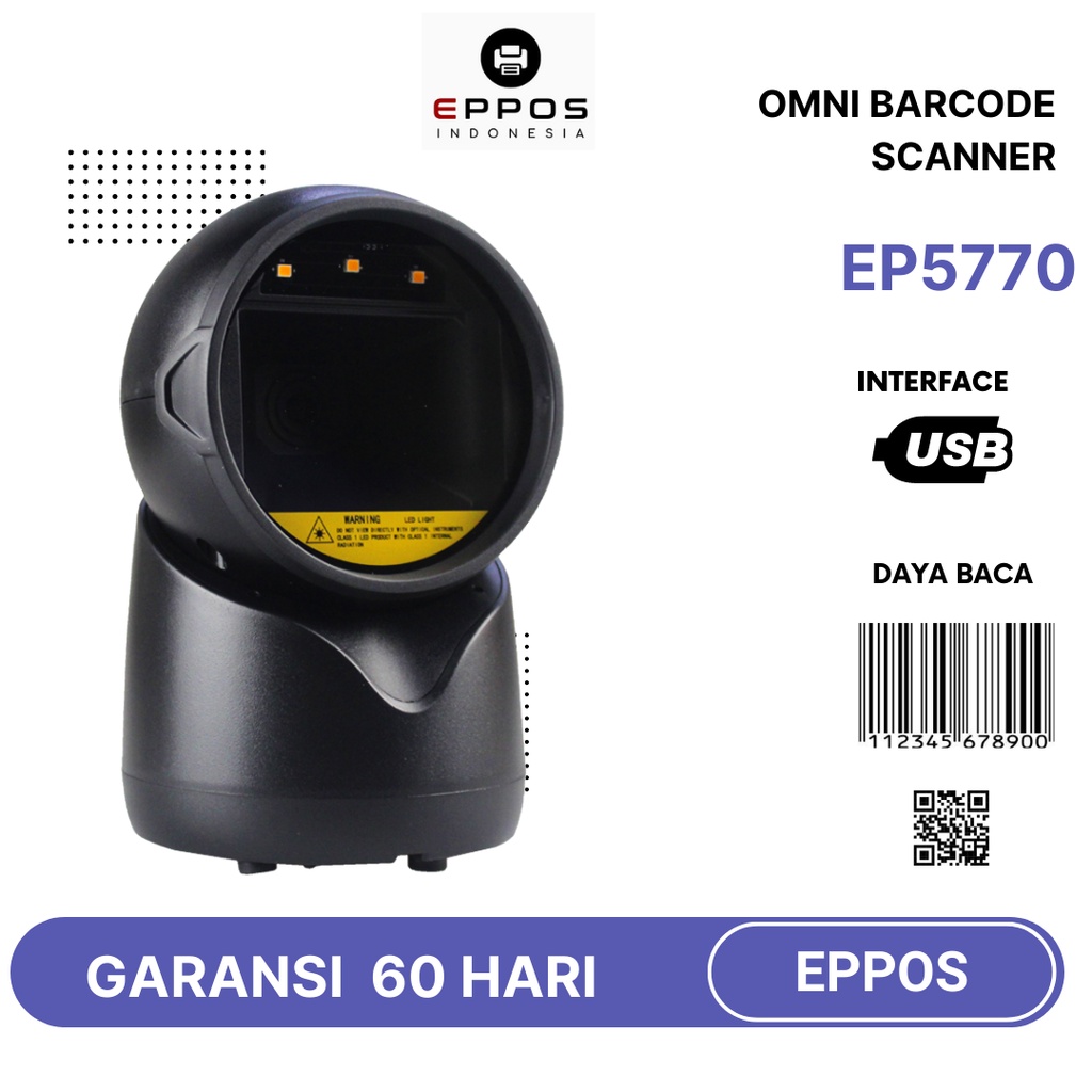 Jual Barcode Scanner Omni 1D/2D EP5770 [CMOS] | Shopee Indonesia